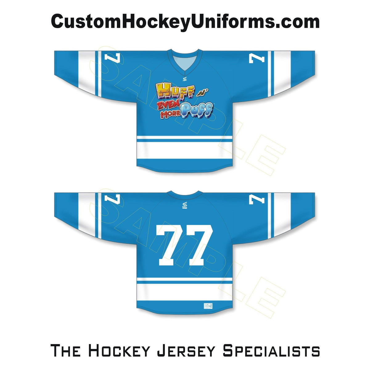 Huff N' Even More Puff Sublimated Custom Hockey Jerseys ...