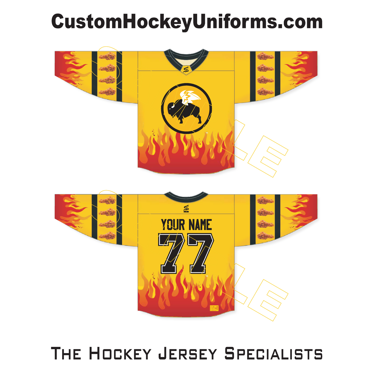 Buffalo Wild Wings Sublimated Hockey Jerseys – CustomHockeyUniforms.com